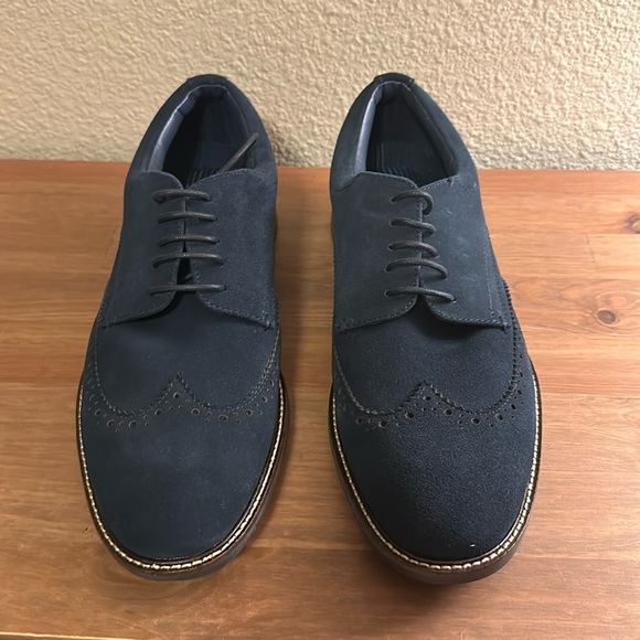 Steve Madden | Shoes | Nib Steve Madden Tully Blue Suede Wingtip Oxford ...
